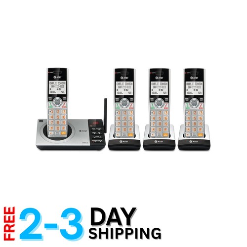 Secure Long-Range DECT 6.0 Cordless Phone with 4 Handsets and Answering ...