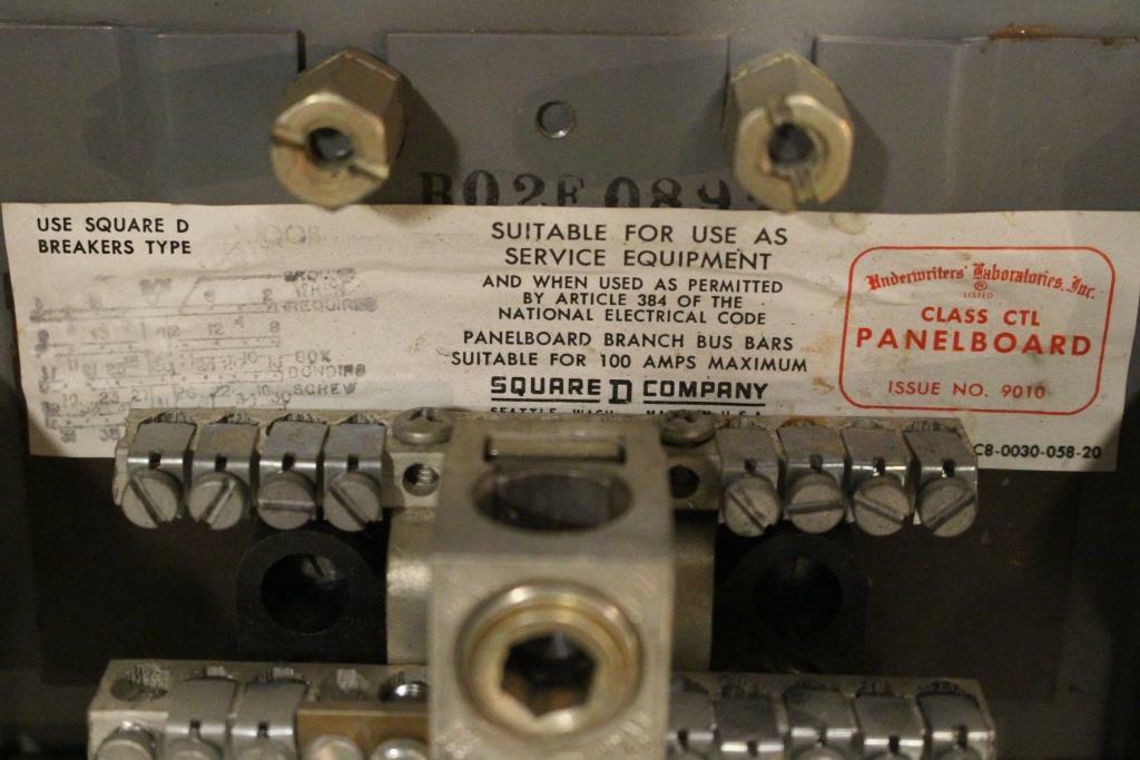 Square D Panel Board NQOB 125 Amp 208Y/120 Volt, QBM 44244, Main ...