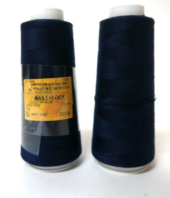 2 Maxi-Lock Serger Thread Cones 100% Polyester 3000 Yards Navy 23339 | eBay