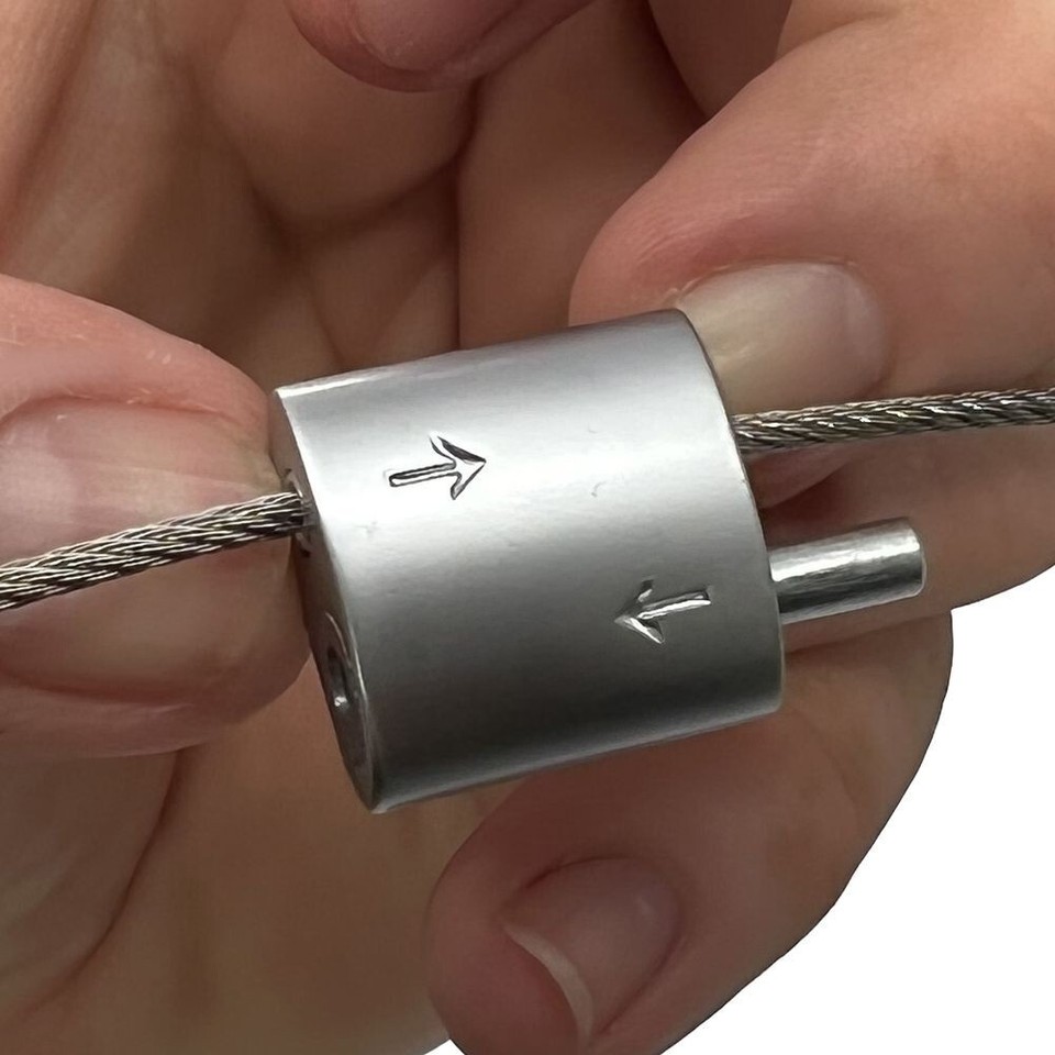 1MM - 2MM STEEL WIRE ROPE QUICK LOOP GRIP CABLE CLAMP SPRING LOADED ...