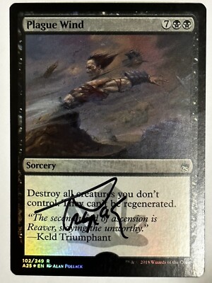 MTG Magic Plague Wind FOIL Signed Sketched Artist Proof x1 A25 Pollack ...