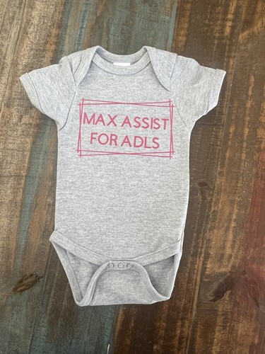 Max Assist For ADLs Baby Infant Jumpsuit Bodysuit All Sizes! OT PT | eBay