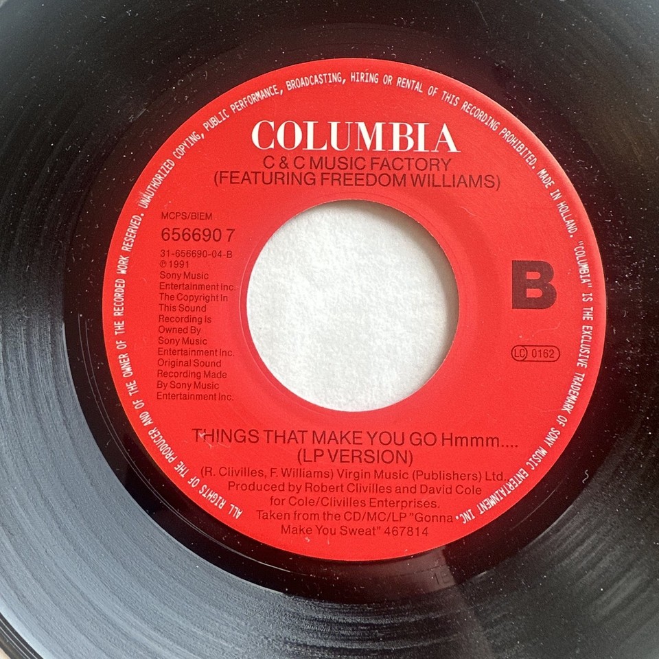 C+C Music Factory Freedom Williams – Things That Make You Go- Vinyl 7 ...