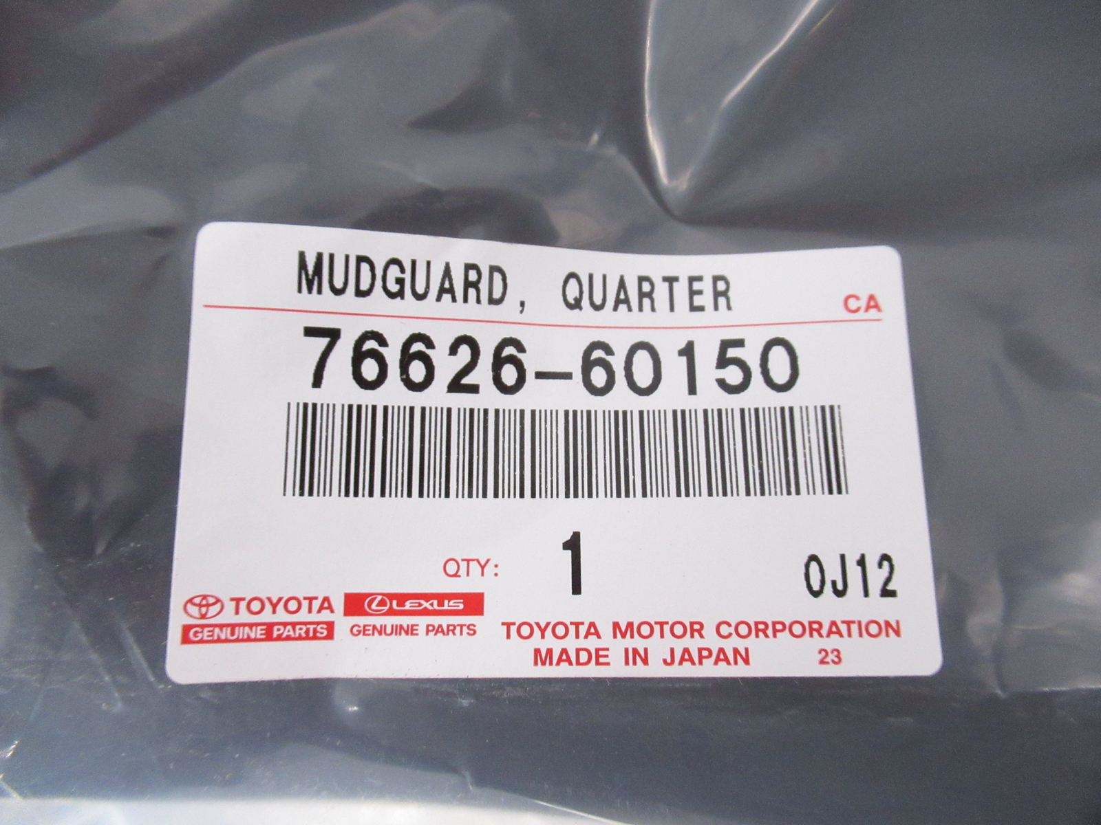Genuine OEM Toyota Lexus 76626-60150 Left Rear Mud Guard 98-07 LX470 ...
