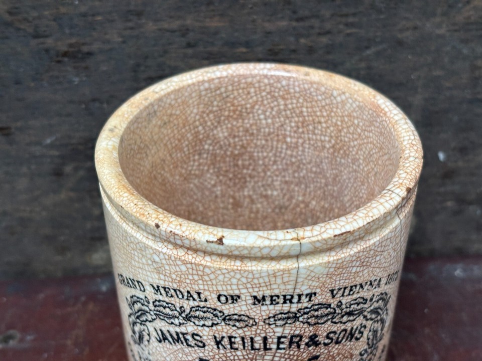 57951 Old Vintage Antique Printed Ironstone Pot Keiller Cooper Jar ...