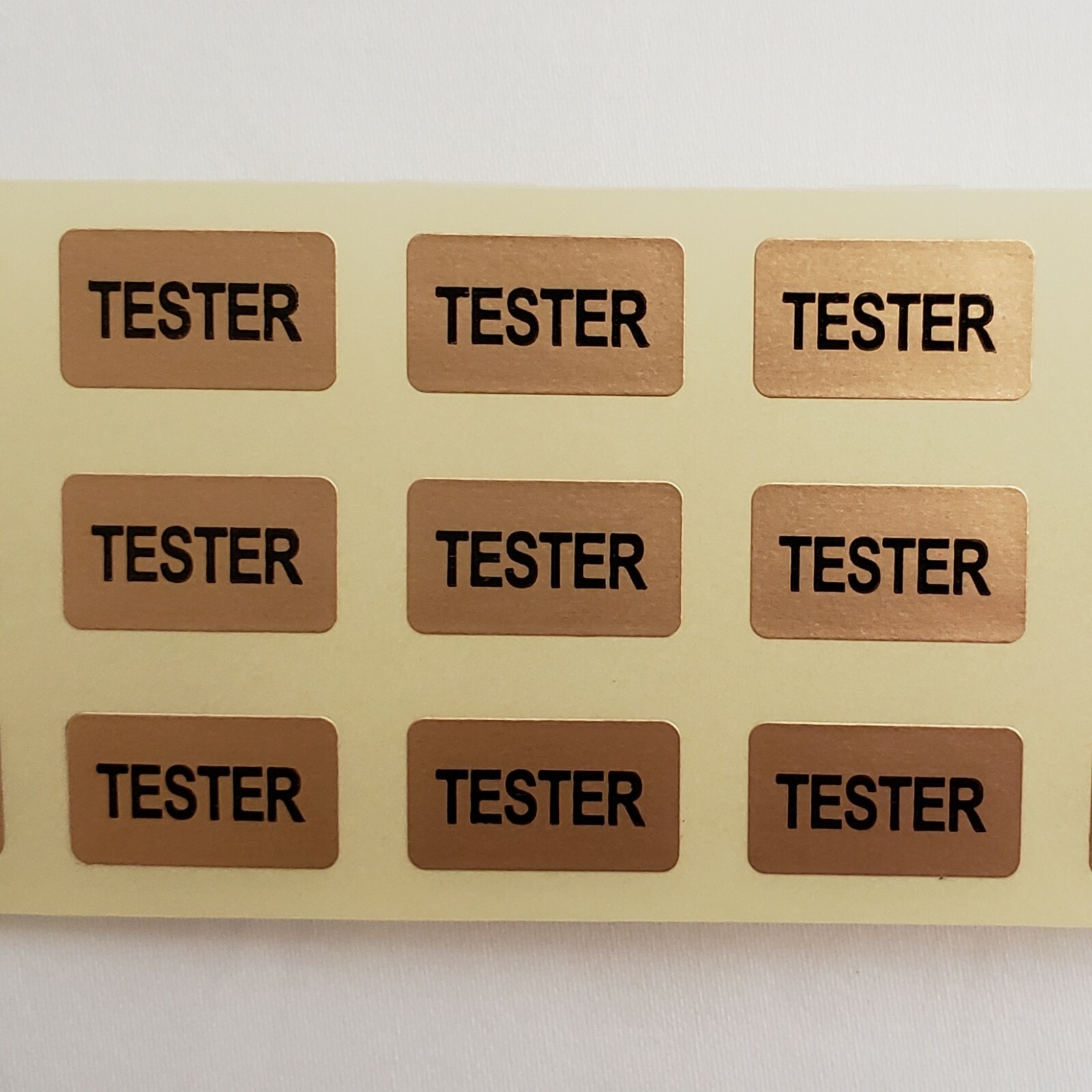 TESTER Stickers 30 Rectangle Matte Finish 1/2" x 1/4" (14mm x 8mm) | eBay