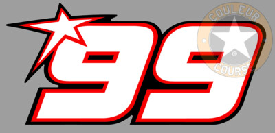 NUMERO 99 COURSE RACING NUMBER MOTO GP STYLE HAYDEN AUTOCOLLANT STICKER ...