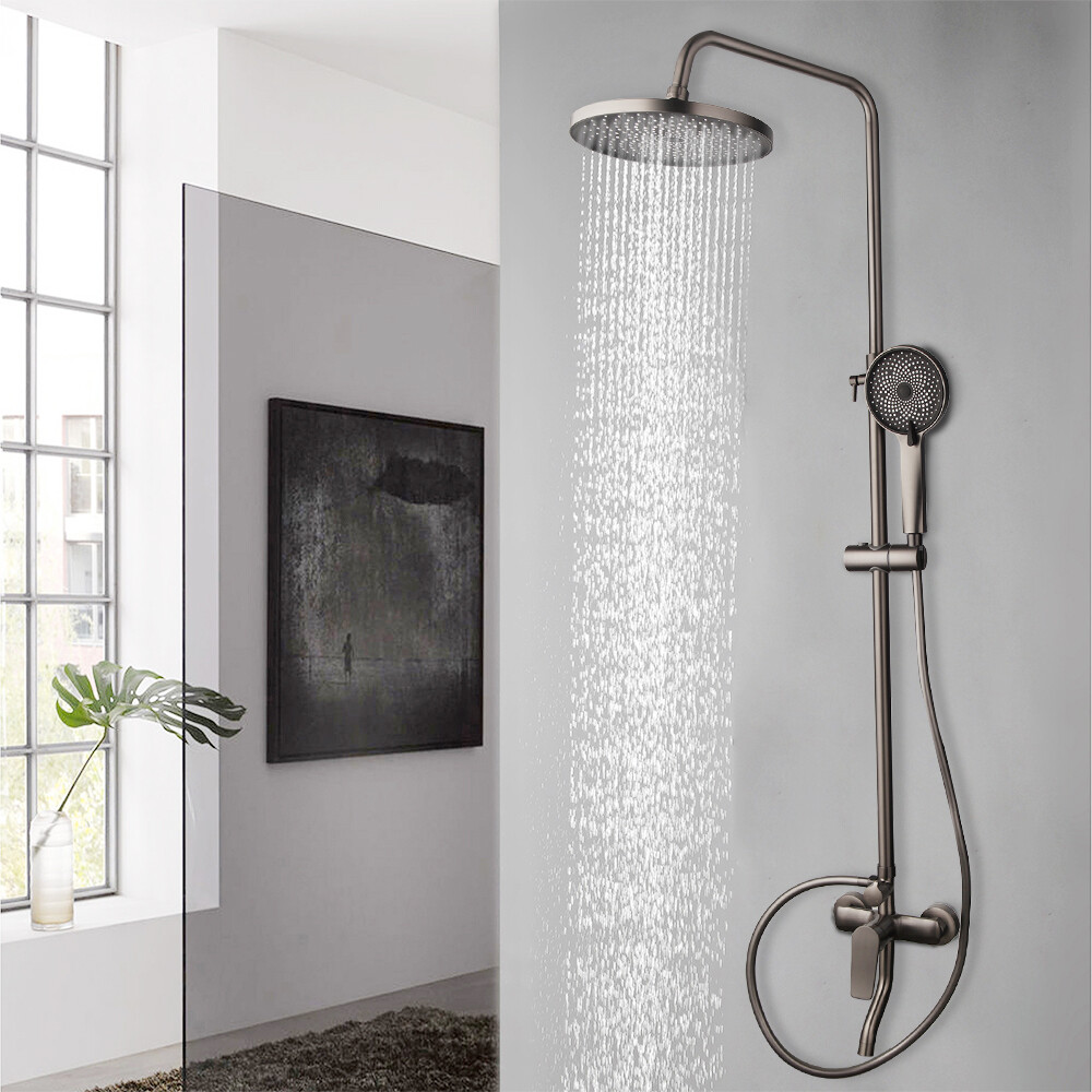 Galvanized Shower Walls Harbour Clarity Gunmetal Shower Package With 2