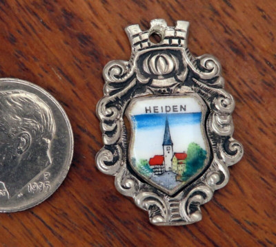 Vintage silver GERMANY HEIDEN TOWER NUREMBERG CASTLE TRAVEL SHIELD ...