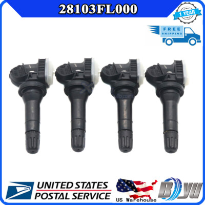 NEW 28103FL000 TPMS Tire Pressure Sensor Set of (4) For Subaru Impreza ...