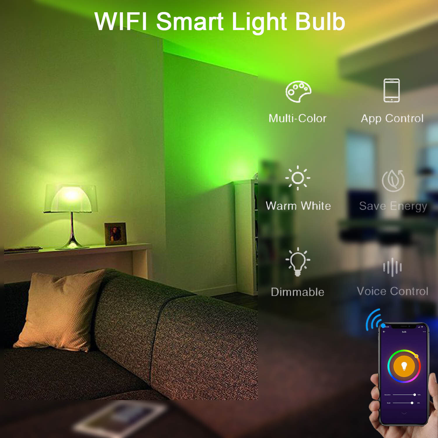 Smart Light Bulb 16 Colour Changing Lamp 10W Remote Control Bayonet ...