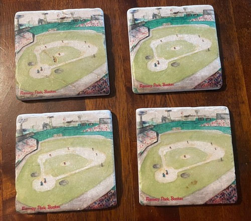 Fenway Park, Boston Set of 4 Marble Coasters Made By Screencraft ...