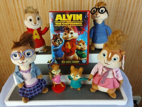 TY Alvin And The Chipmunks Chipettes Beanie Babies Plush Plastic DVD ...