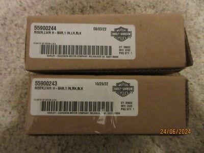 PAIR OEM HARLEY DAVIDSON RISER, LWR, HANDLEBAR, 1 INCH 55900243 LH ...