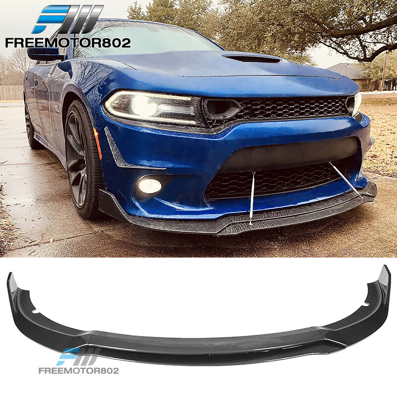 Fit 15-23 Dodge Charger SRT Carbon Fiber Print ABS V3 Style Front ...