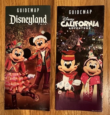Disneyland & DCA Park Guide Maps November 2025 Mickey & Minnie Mouse ...