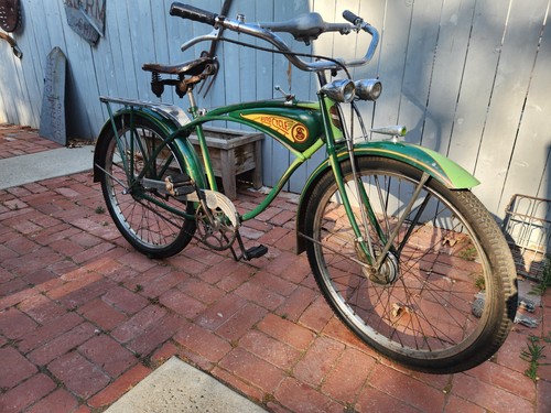 1939 Schwinn Cantilever Deluxe Autocycle Green/Green Original Paint | eBay