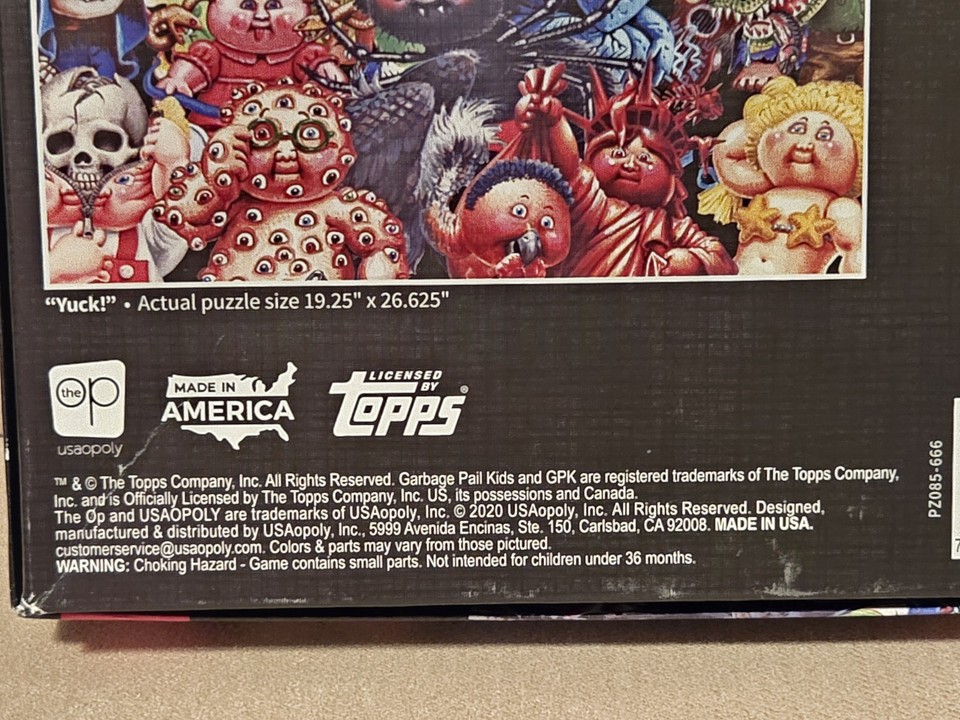 Garbage Pail Kids - Yuck! - 1000 Piece Jigsaw Puzzle - 19.5X26.625" OP ...