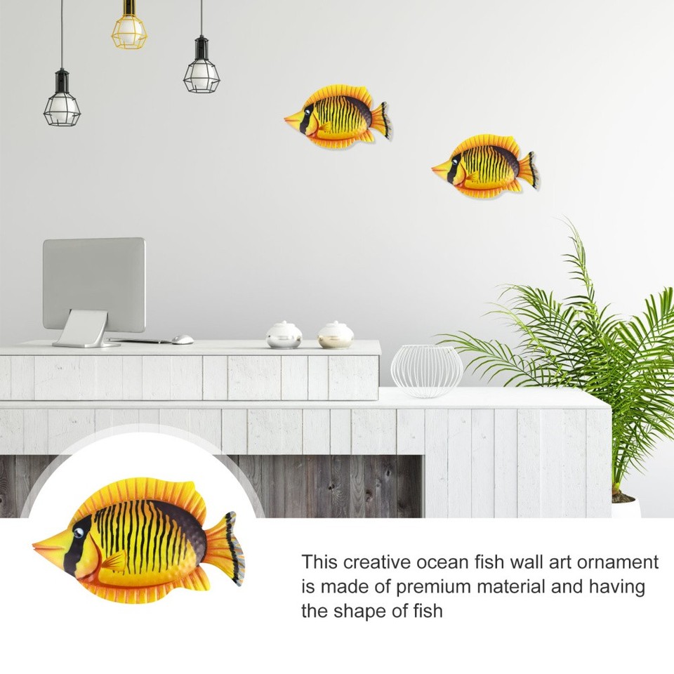 Fish Hanging Ornament Decoration Aquarium Decorations Wall Art Home ...