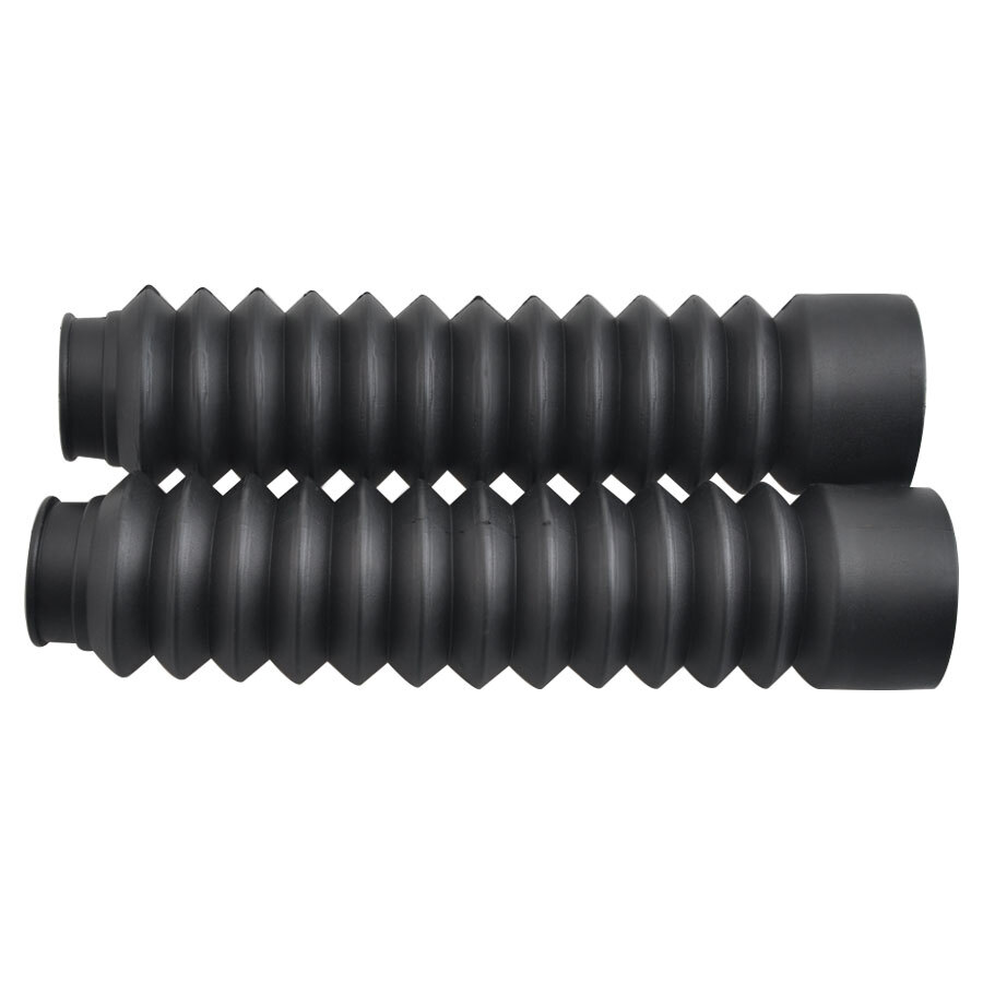 2Pcs Universal Black Front Rubber Fork Boots Shock Absorber Protector ...