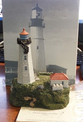 Harbour Lights Faulkner's Island Lighthouse w/box & COA EXC!! | eBay