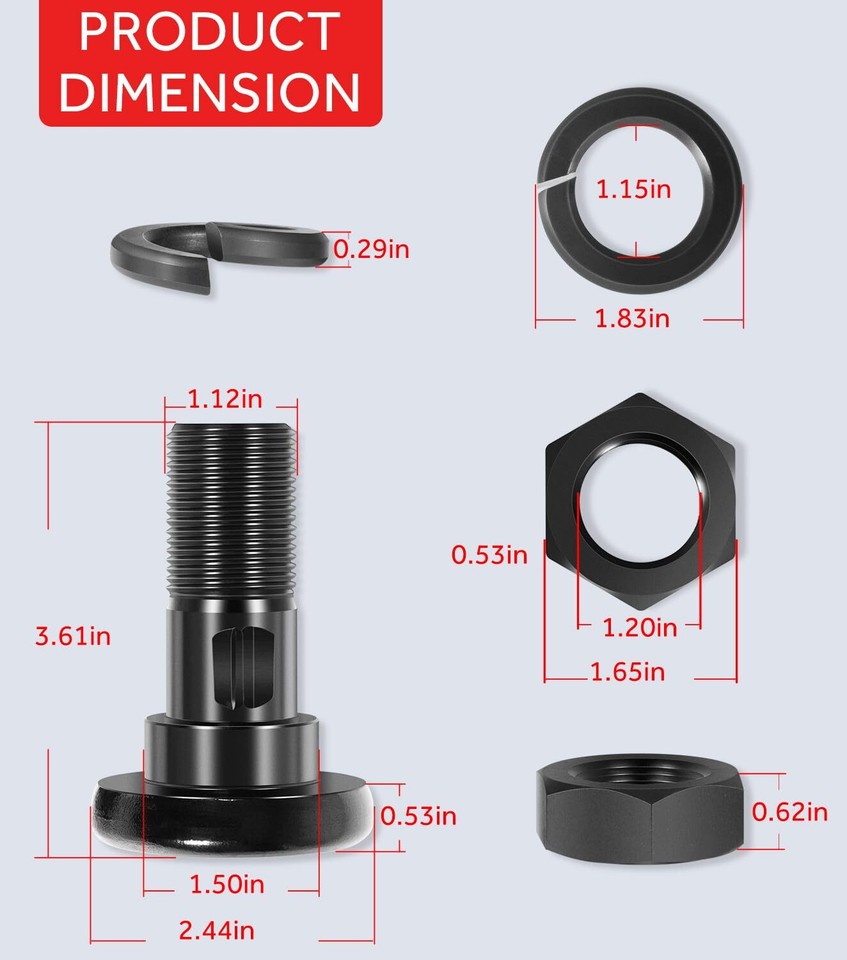 63607 Rotary Cutter Blade Bolt Kits Fits for Bush Hog Rotary Cutter ...