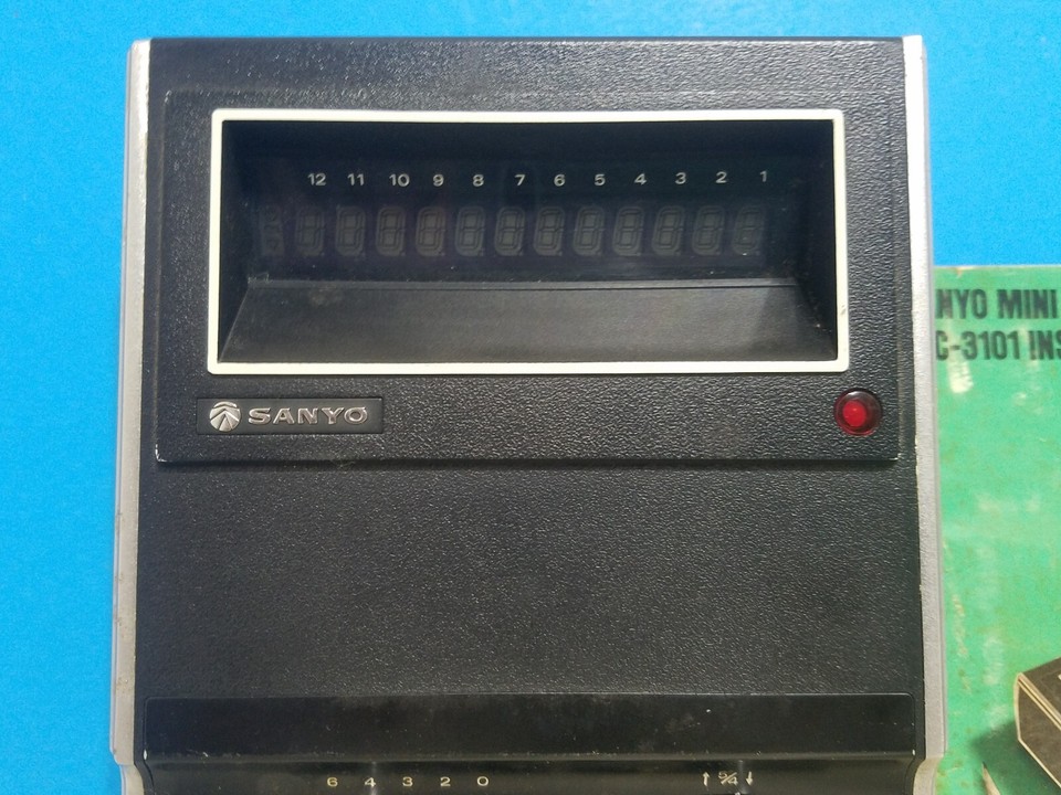 VINTAGE 1972 SANYO ICC-3101 MINI ELECTRONIC CALCULATOR W/MANUAL NO POWER CORD | eBay
