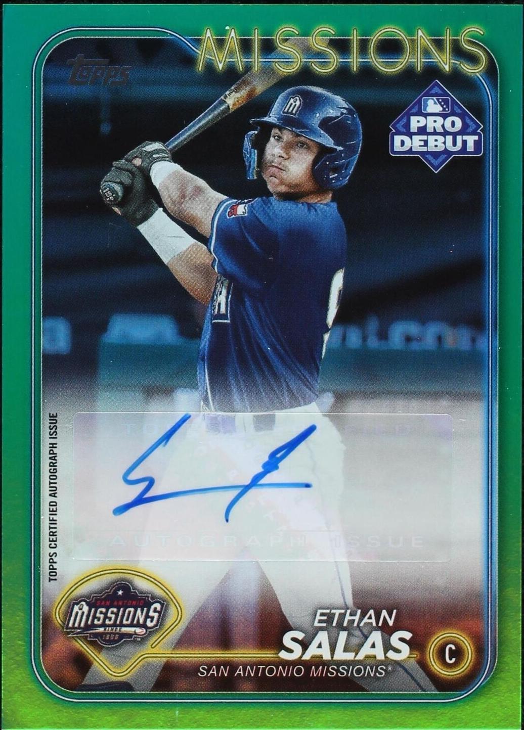2024 Topps Pro Debut - Ethan Salas #PD-153 Green Foil Autographs /99 ...