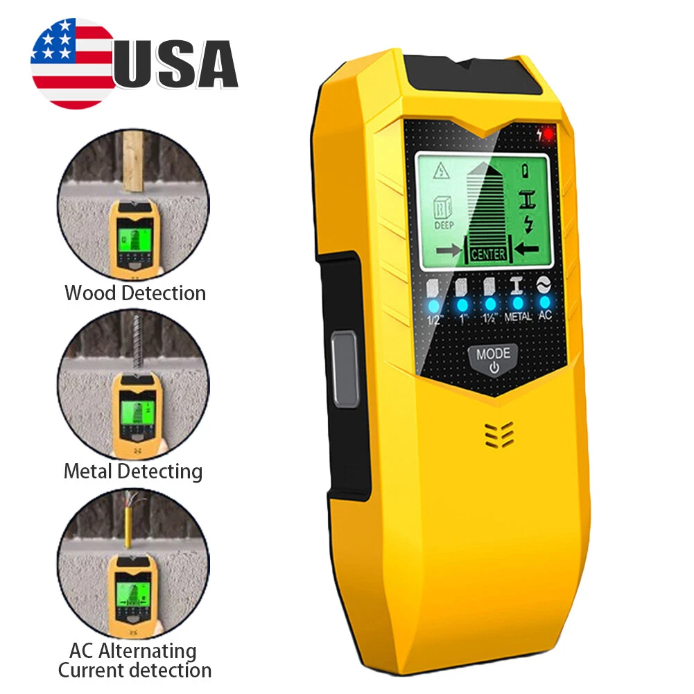 5 in 1 Digital Stud Finder Wood Metal Pipe Wire Wall Scanner Sensor LCD ...