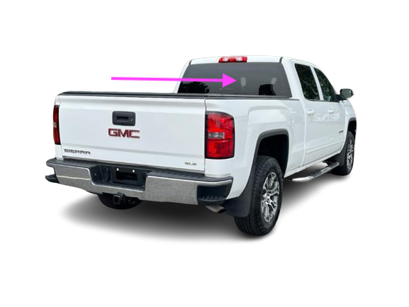 2007-2014 Chevy Silverado GMC Sierra Rear Window Glass Stationary Dark ...