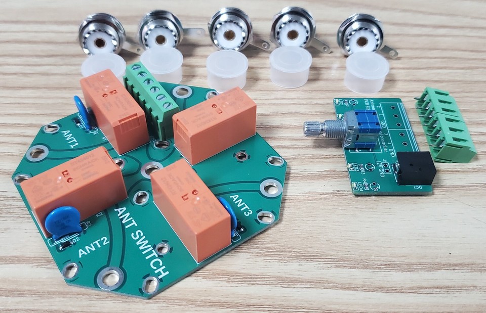 4-Way 4:1 Coax Remote Antenna Switch KIT SO-239 1.8MHz-60MHz 500W PEP ...