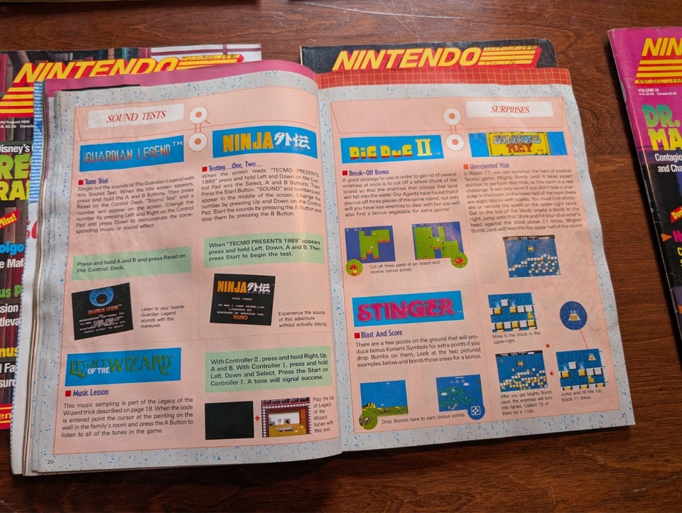 Nintendo Power Lot Of 6 1990 #10, 11, 12, 14, 16, 18 All Posters, Main ...