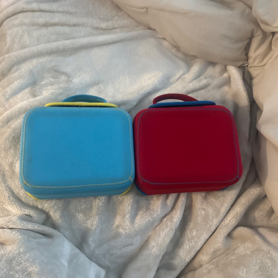 Lot 2 Nalgene Lunch Box Boxes Red Blue Green Used BPA Free Plastic One ...