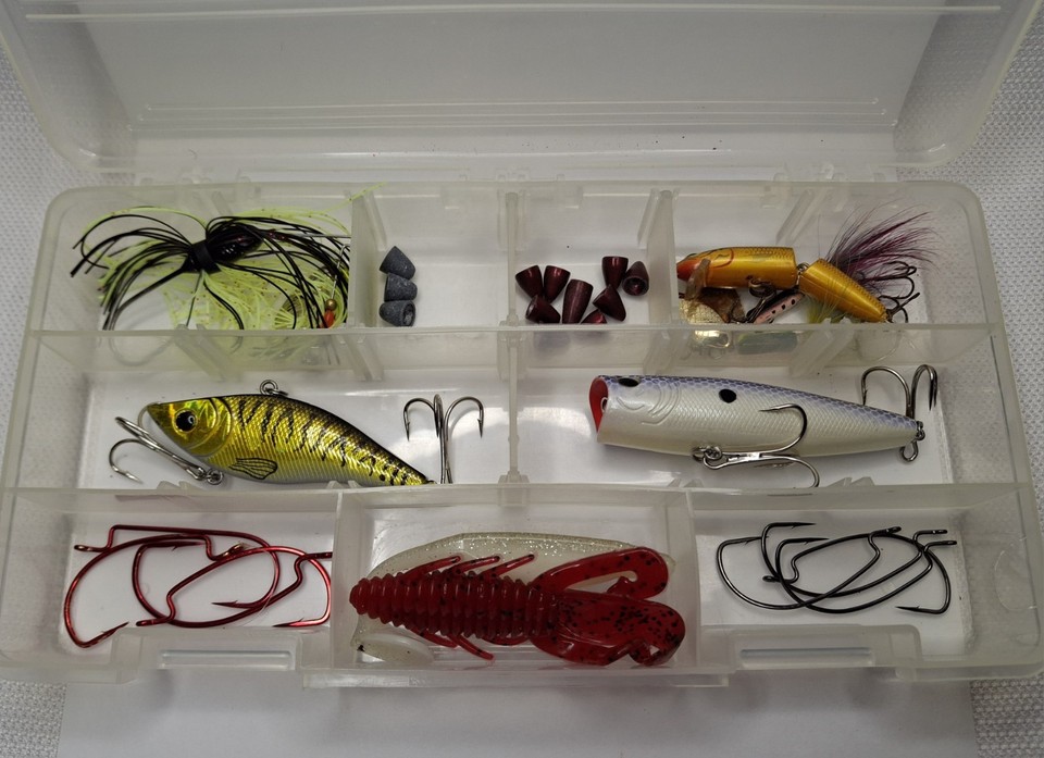 NEW & Used Fishing Tackle Lot Vintage Mepps Spinners, Lures, Hooks ...