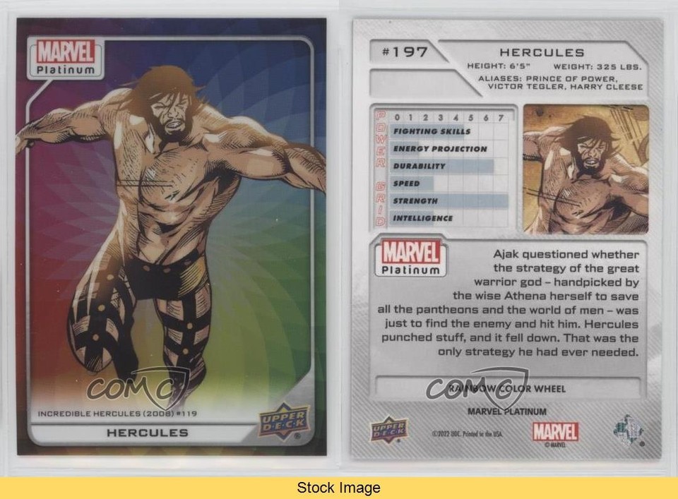 2023 Marvel Platinum High Series Rainbow Color Wheel Hercules #197 READ ...