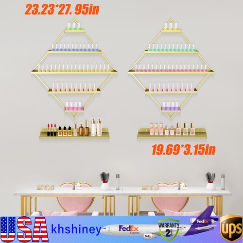 5-tier Display Racks Rhombus Nail Polish Racks Wall-mounted Nail Polish ...