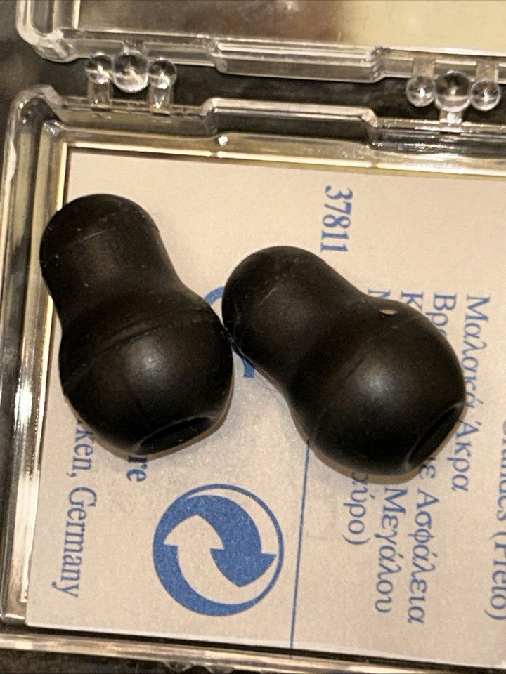 3M Littmann Stethoscope Ear Tips – Large Black Soft-Sealing Snap-Tight ...