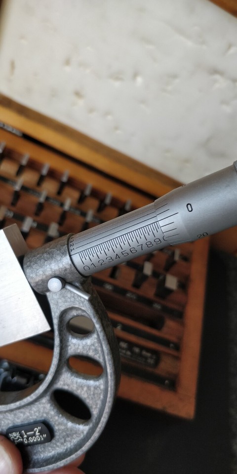 MINT!! NSK Outside Micrometer 1-2" YUXB02 Friction thimble Carbide ...