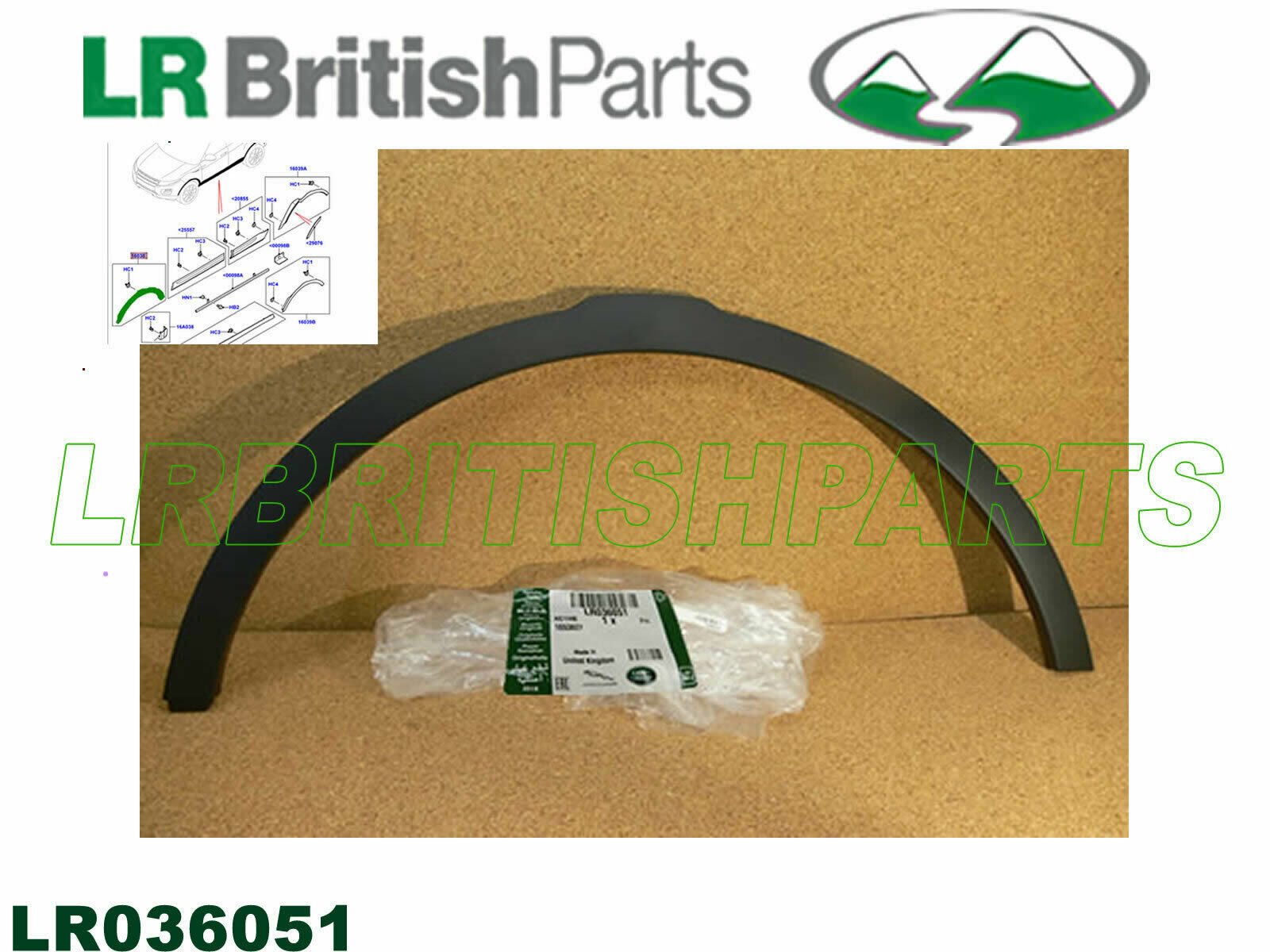 GENUINE LAND ROVER WHEELARCH FRONT MOULDING RANGE ROVER EVOQUE RH NEW ...