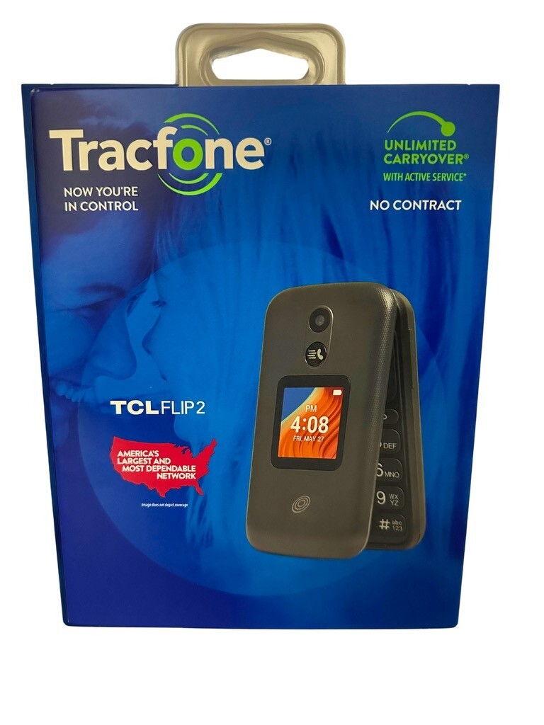 TracFone TCL Flip 2, 16GB Device Storage, Black - (Locked to TracFone ...