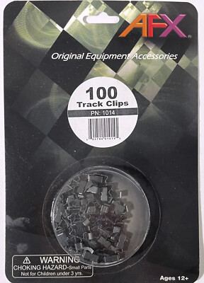 100pc TOMY Racemasters AFX HO Slot Car Stainless Steel TRACK CLIPS ...