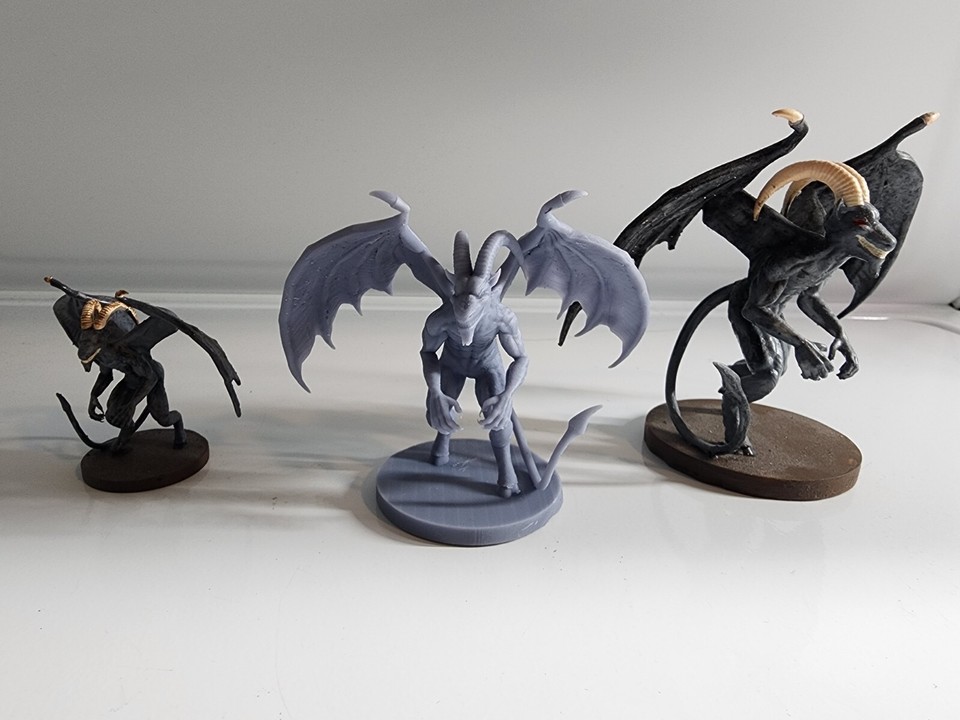 3D Printed Resin JERSEY DEVIL Mini Figurine Bust Statue Myth Folklore ...