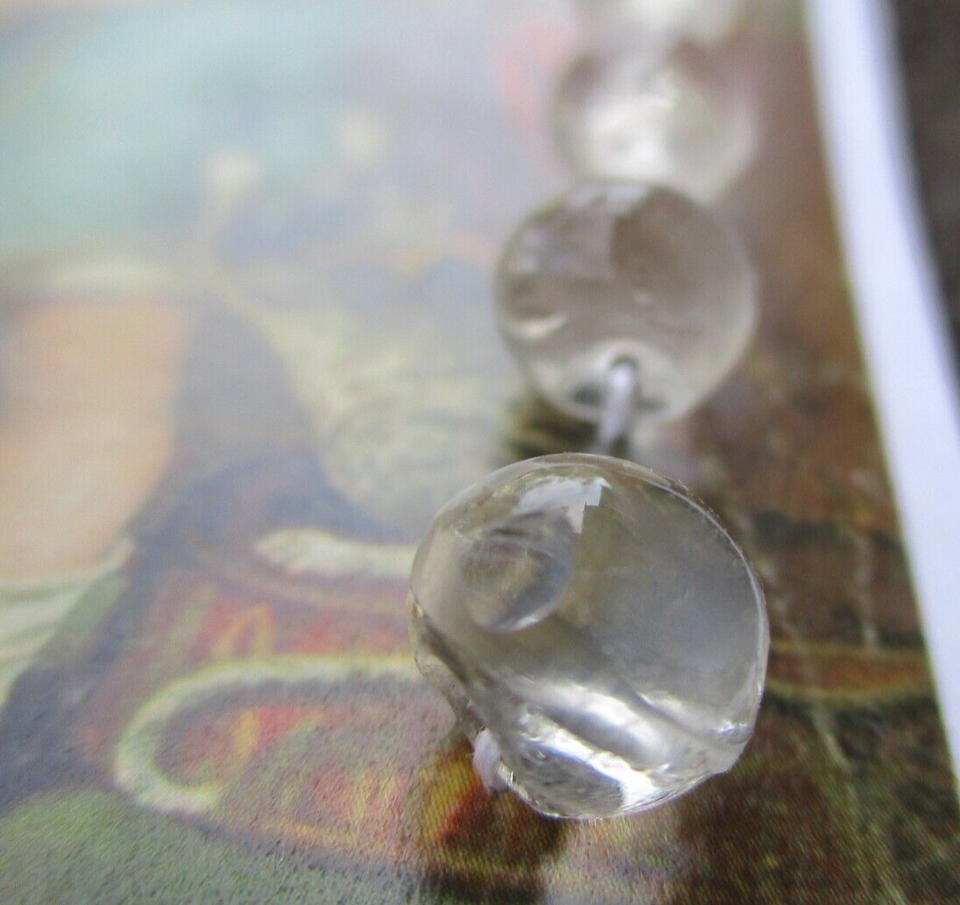 Set of 6 ~ Vintage crystal ball demi 3/8" Glass Buttons~NOS ~ charm ...