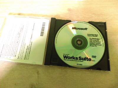 ️📀 RETRO MICROSOFT WORKS SUITE 2001 DVD WITH COA - UK SELLER | eBay UK