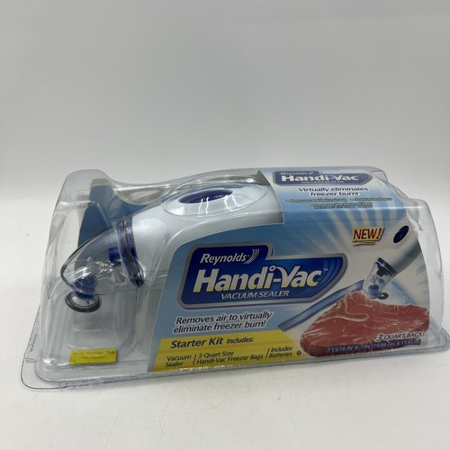 NEW Reynolds Handi-Vac Hand Held Vacuum Sealer Starter Kit & 3-1Qt ...