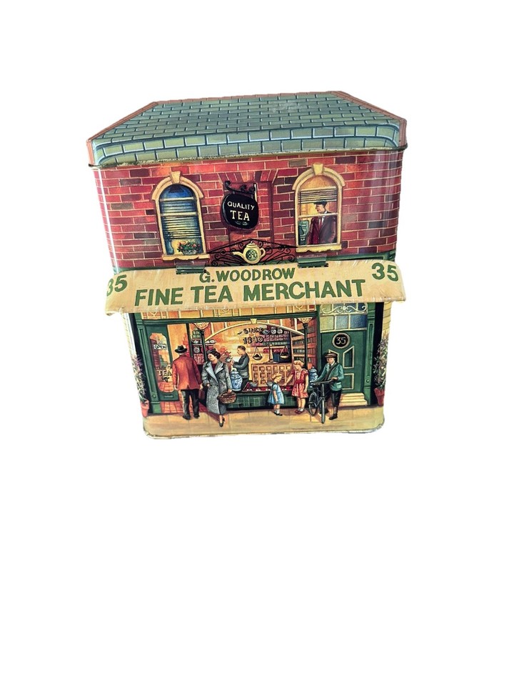 1993 Fine Tea Merchant-Silver Crane Company-Novelty Shaped Vintage Tin ...