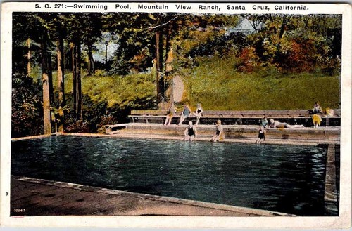 Postcard SWIMMING POOL SCENE Santa Cruz California CA j/01 AL1061 | eBay