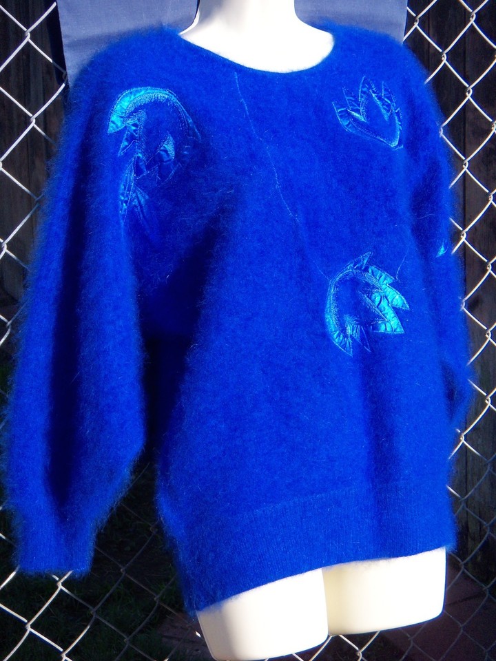 FLUFFY FURRY 80% VENESHA ANGORA SWEATER | eBay