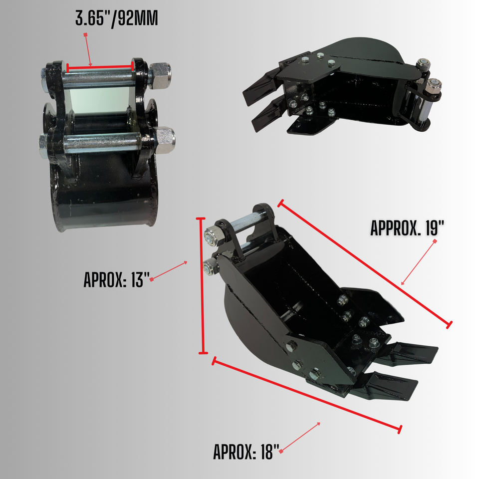 8" Narrow Trenching bucket for MINI EXCAVATORS - FREE SHIPPING - USA ...