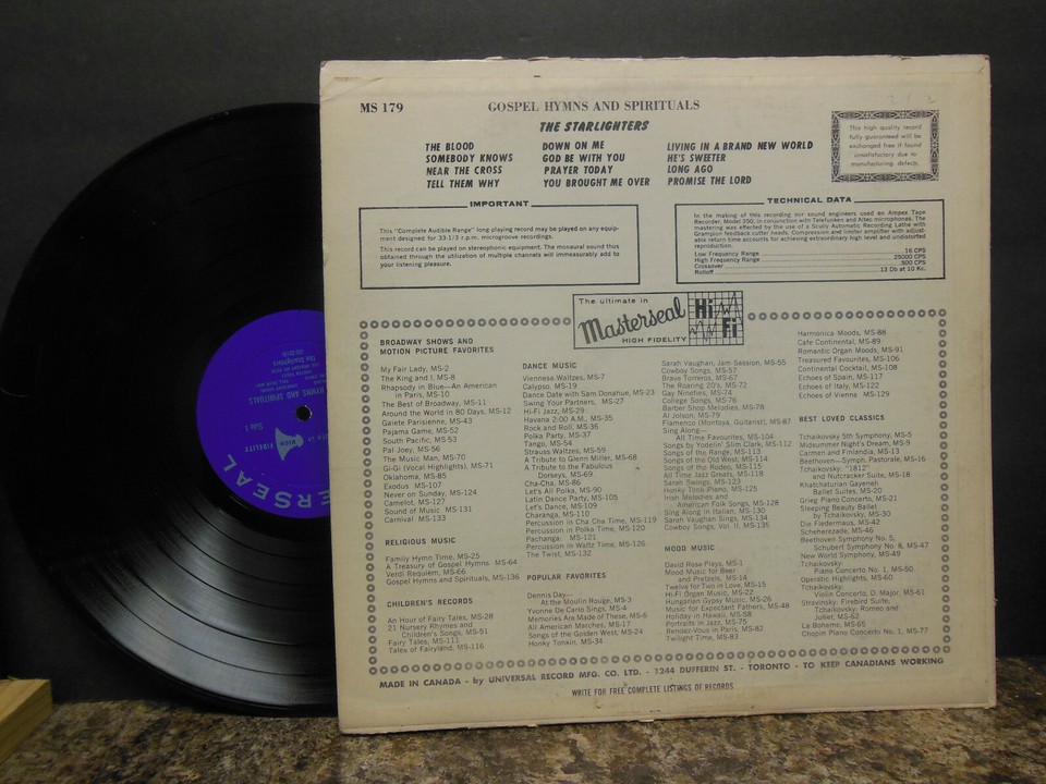 The Starlighters - Gospel Hymns And Spirituals, 12" LP G+ (O) | eBay